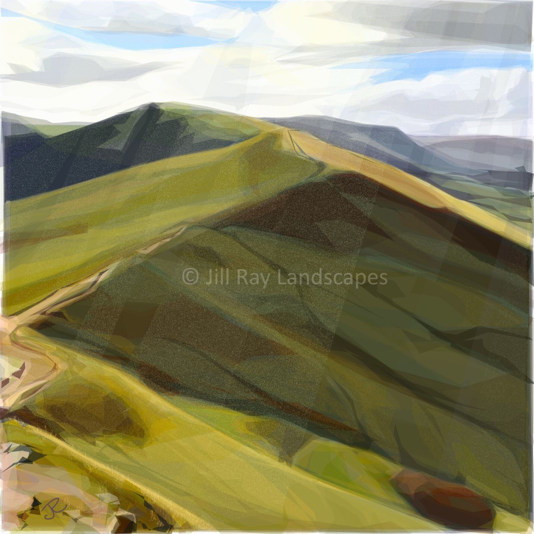 Along the Ridge art card, Art Cards by Jill Ray Landscape Artist Sheffield