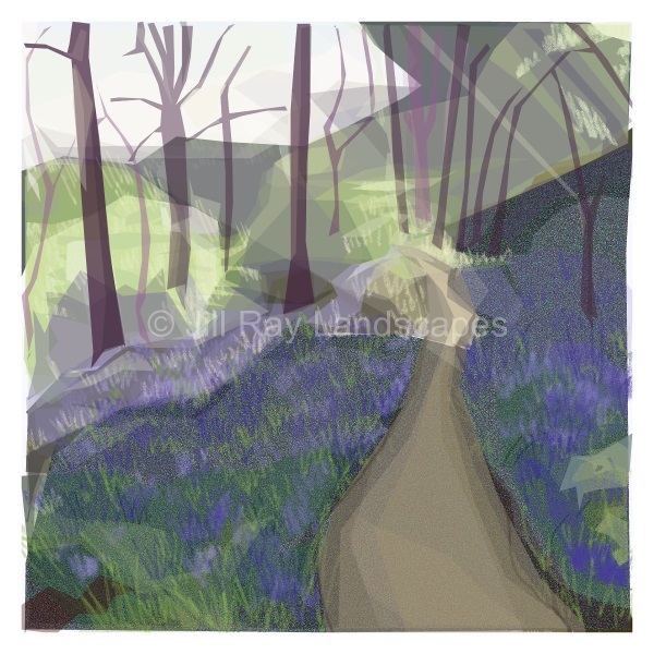 Walk in the Woods: Spring art card, Art Cards by Jill Ray Landscape ...