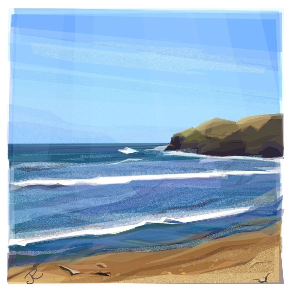 From the Shore art card, Art Cards by Jill Ray Landscape Artist Sheffield